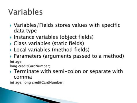04 Data Types And Variables Ppt