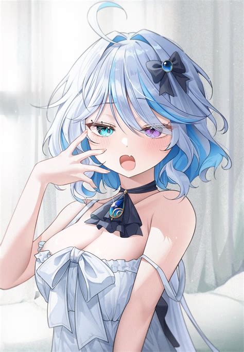 Luz0207 Furina Genshin Impact Genshin Impact Light Blue Hair