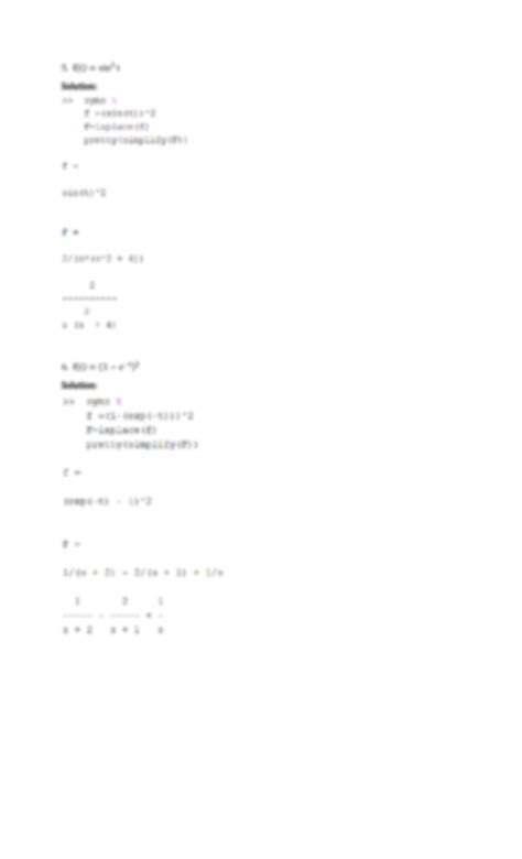 Solution Solved Problems In Laplace And Inverse Laplace Transforms