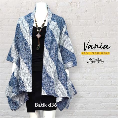 Jual Cardi Batik Jumbo Katun Ori Lokal Baju Luaran Batik Katun Premium Outer Kekinian Murah