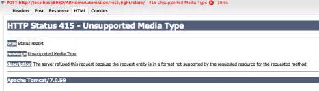 Java Sending Json To Server Is Giving 415 Unsupported Media Type