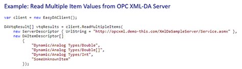 Opc Data Client Ua Da Aande Xml Da Development Toolkit