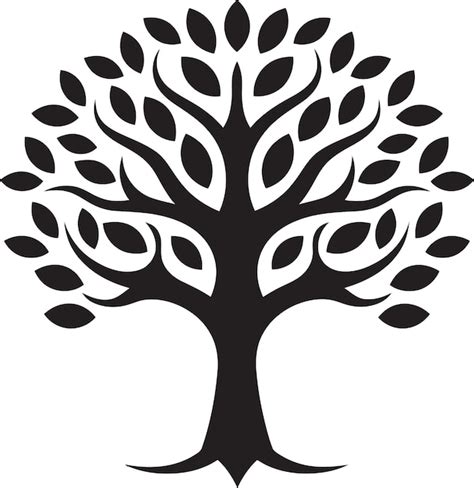 Premium Vector Silent Sentinels Tree Iconic Image Rooted Legacy Tree Vector Icon