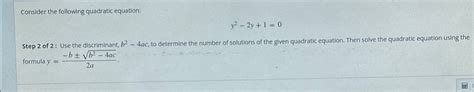 Solved Consider The Following Quadratic Chegg