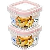 Yaocoral 2 Pack 4 Oz Cute Small Glass Containers With Lids