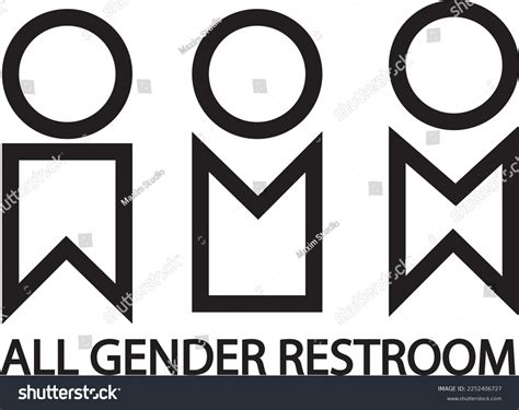 All Gender Restroom Vector Sign All Stock Vector Royalty Free