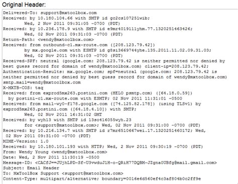 Mxtoolbox Email Header Analyzer Makes Email Headers Readable