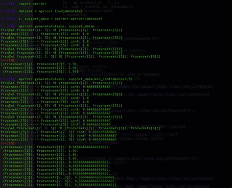 machine learning and data mining association analysis with python