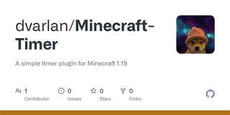 GitHub Dvarlan Minecraft Timer A Simple Timer Plugin For Minecraft