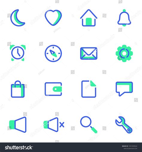 Ui Vector Icons Set User Interface Stock Vector Royalty Free Shutterstock