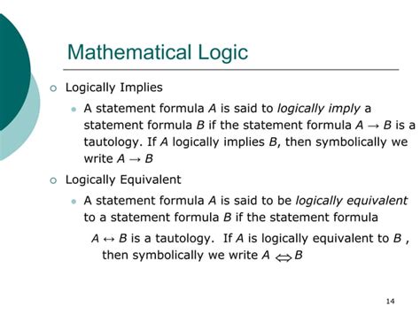 Mathematical Logic Part 1 Ppt Physics Science