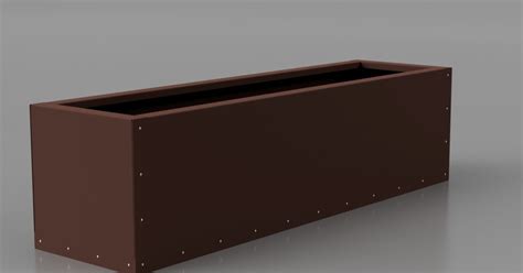 Rusty Steel Planter Box With Copper Rivets Autodesk Community Gallery