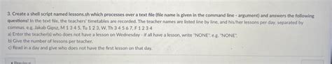 Solved I Was Asked To Do This Shell Script Question In Chegg Com