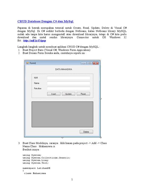 Crud Database Dengan C Pdf