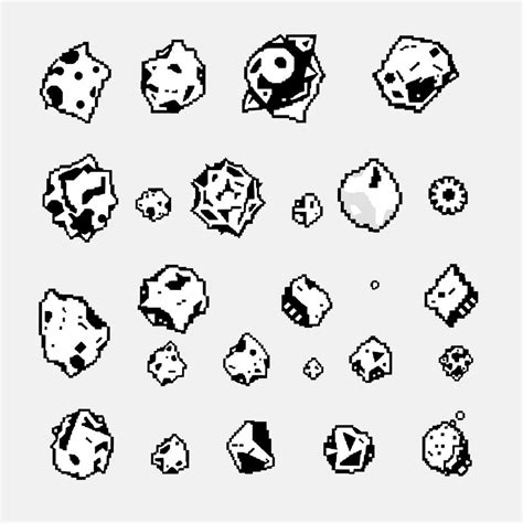 Asteroids Original Sprite Sheet Asteroid 2d Game Sprites And Sheet