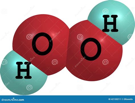 Hydrogen Peroxide H2o2 Molecular Structure Isolated On White Stock