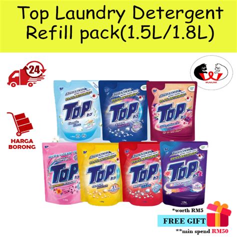 Top Liquid Laundry Detergent Refill Pack 15kg18kg Shopee Malaysia