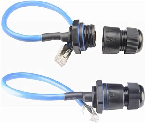 Amazon Com Eonvic RJ45 Ethernet CAT5e Shielded Housing Panel Mount Connector Waterproof IP65