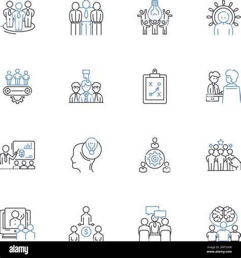 Efficiency Productivity Line Icons Collection Optimization