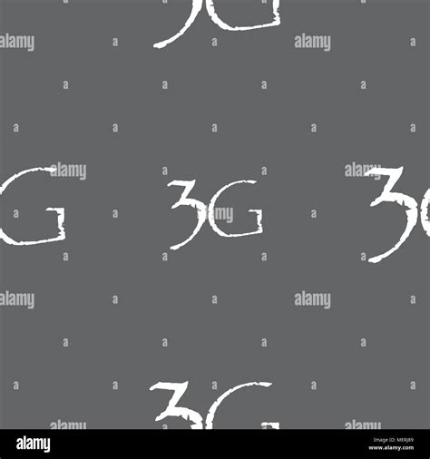 G Sign Icon Mobile Telecommunications Technology Symbol Seamless Pattern On A Gray Background