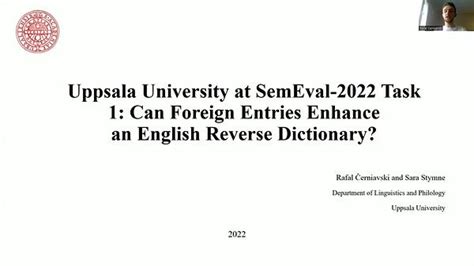 Underline Uppsala University At SemEval Task Can Foreign Entries Enhancean English