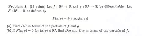solved problem 3 [15 points let f r3 → r and g r2 r