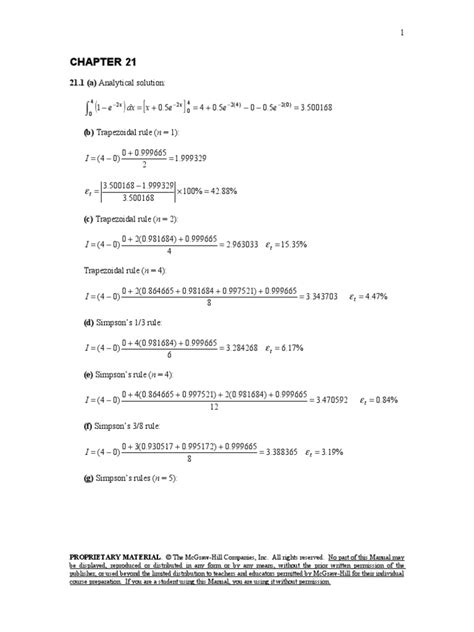 Numerical Method For Engineers Chapter 21 Pdf Integral Integer