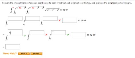 Answered Convert The Integral From Rectangular… Bartleby