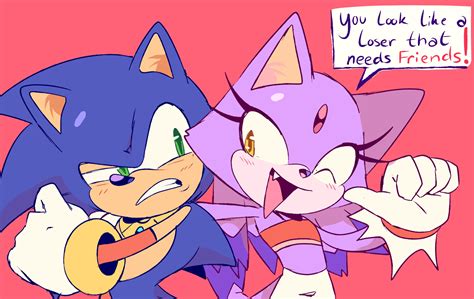 Sonic The Hedgehog And Blaze The Cat Sonic Drawn By Stellarspin