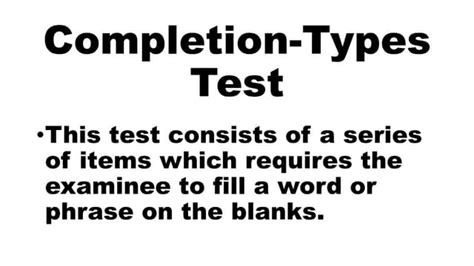Matching Type Test Pptx
