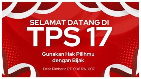 Link Download Template Selamat Datang Di Tps Pemilu 2024 Bisa Diedit