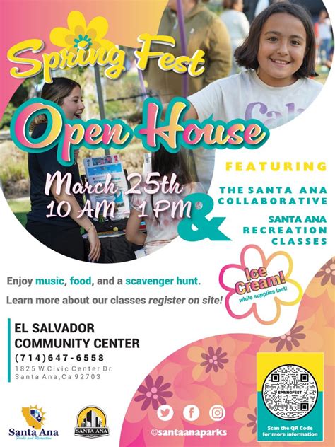 Spring Fest Open House And Teen Time Opening City Of Santa Ana