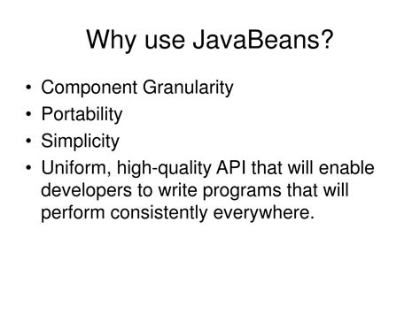 Ppt Java Bean Definition Powerpoint Presentation Free Download Id
