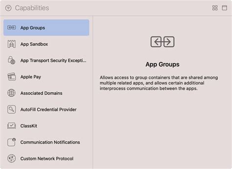 Configuring App Groups Apple Developer Documentation