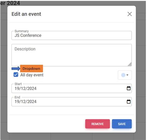 Calendar Plugin Add Attribute Material Design For Bootstrap