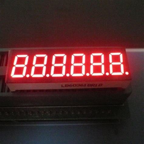 Continuous 6 Digit 7 Segment Alphanumeric Led Display Amber 036 Inch