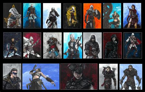 My Assassins Creed Acrylic Paintings I Painted In The Last 4 Years