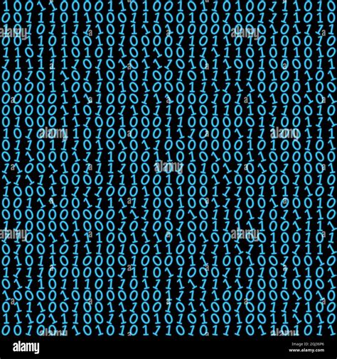 Abstract Technology Binary Code Background Blue Chaos Of Zeros And