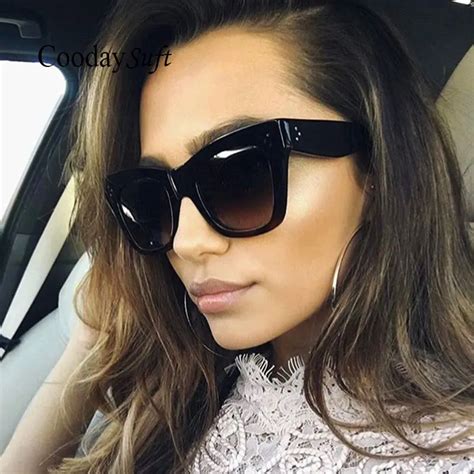 Coodaysuft New Square Brand Designer Famous Kim Kardashian Sunglasses