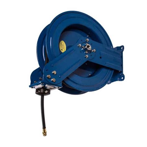 Rapidair 1 2 In X 100 Ft Spring Retractable Air Hose Reel Reel