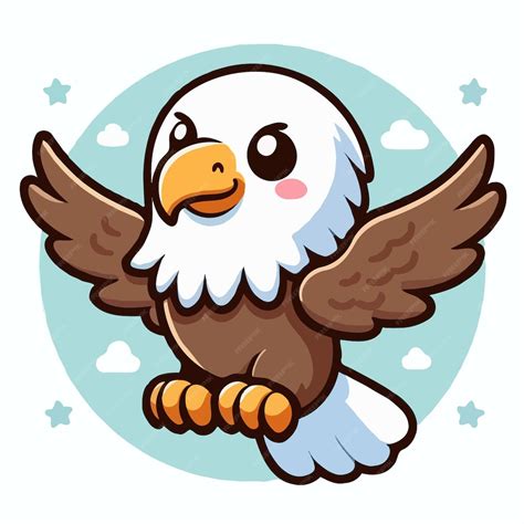 Premium Vector Cute Eagle Cartoon Vector On White Background