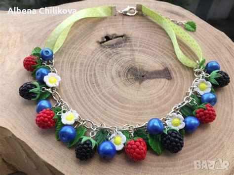 Колие от полимерна глина с горски плодове в Колиета медальони синджири в гр Пловдив