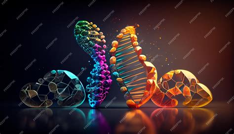 Premium Photo Concept Of The Evolution Of Human Dna Under A
