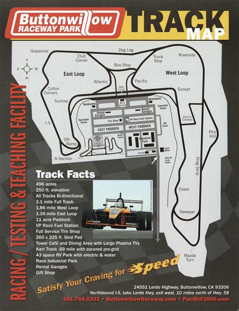 Buttonwillow Raceway Map Buttonwillow Raceway Park