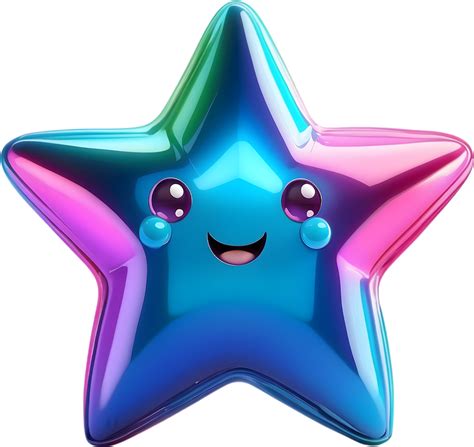 Ai Generado Linda Estrella Dibujos Animados Estilo 35089472 Png