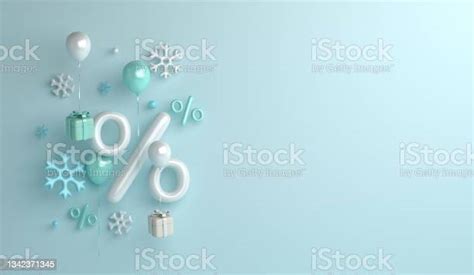 풍선 눈송이 선물 상자 복사 공간 텍스트 3d 렌더링 일러스트와 겨울 판매 배경 세일에 대한 스톡 사진 및 기타 이미지 세일 0명 12월 Istock