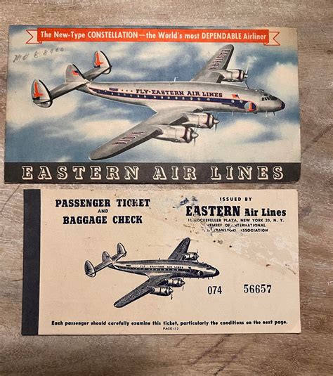 Vintage Airline Ticket Airs Archive Of Tickets Vintage 1953 Air France