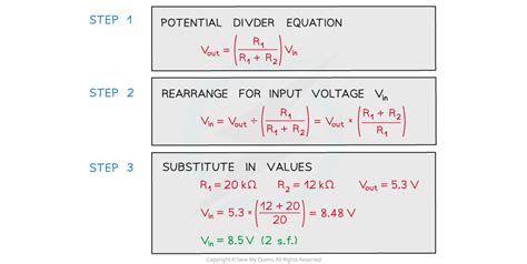 Potential Dividers 10 2 1 Cie A Level Physics Revision Notes 2022