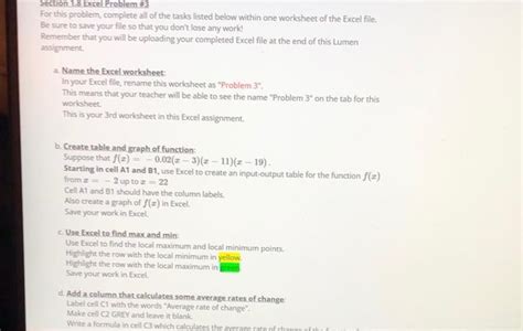For This Problem Complete All Of The Tasks Listed