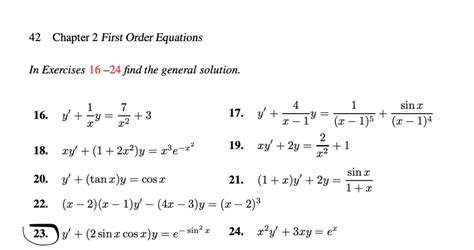 Solved 42 Chapter 2 First Order Equations In Exercises 16 24